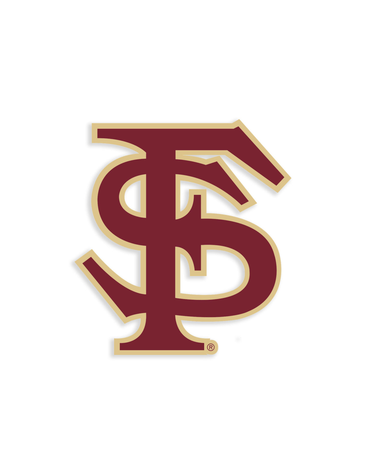 FSU Interlocking FS Logo Decal - Barefoot Campus Outfitter