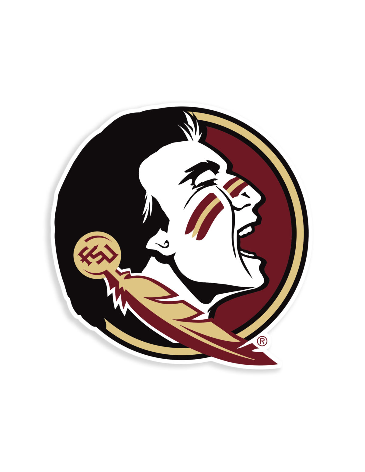 FSU Seminole Logo Glitter Decal - Barefoot Campus Outfitter