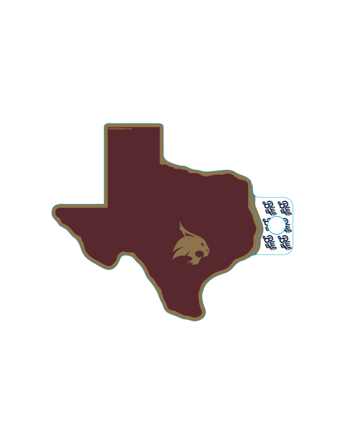 TXST Bobcat Heart Decal - Barefoot Campus Outfitter