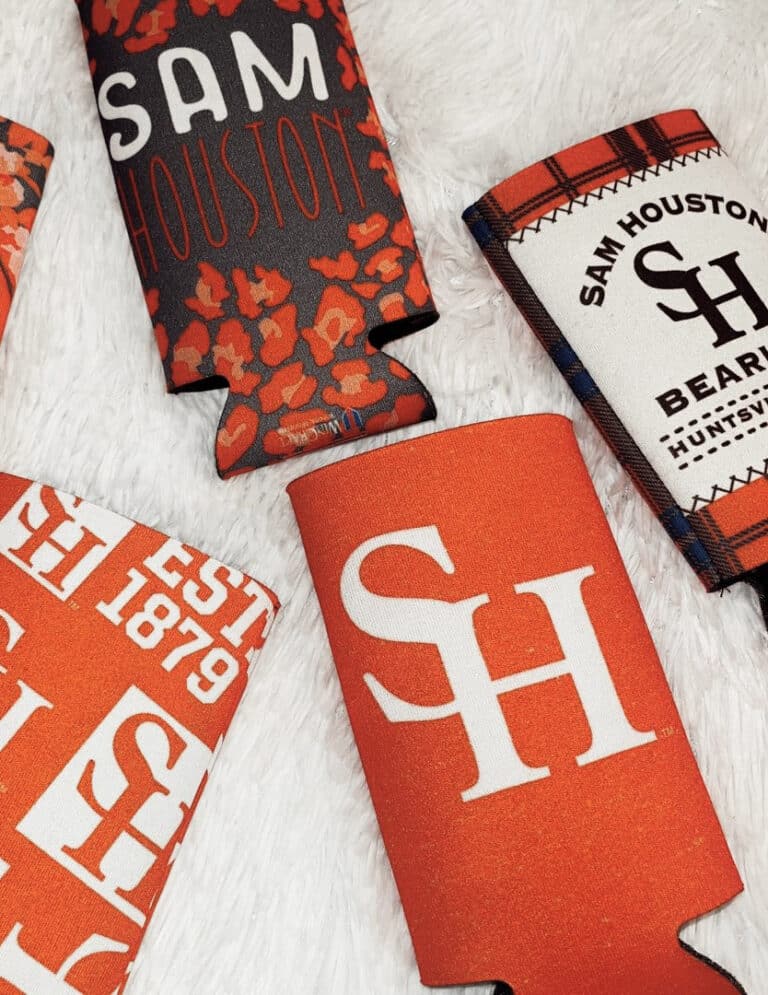 SHSU Heather Orange Tall Can Cooler - Barefoot Campus Outfitter