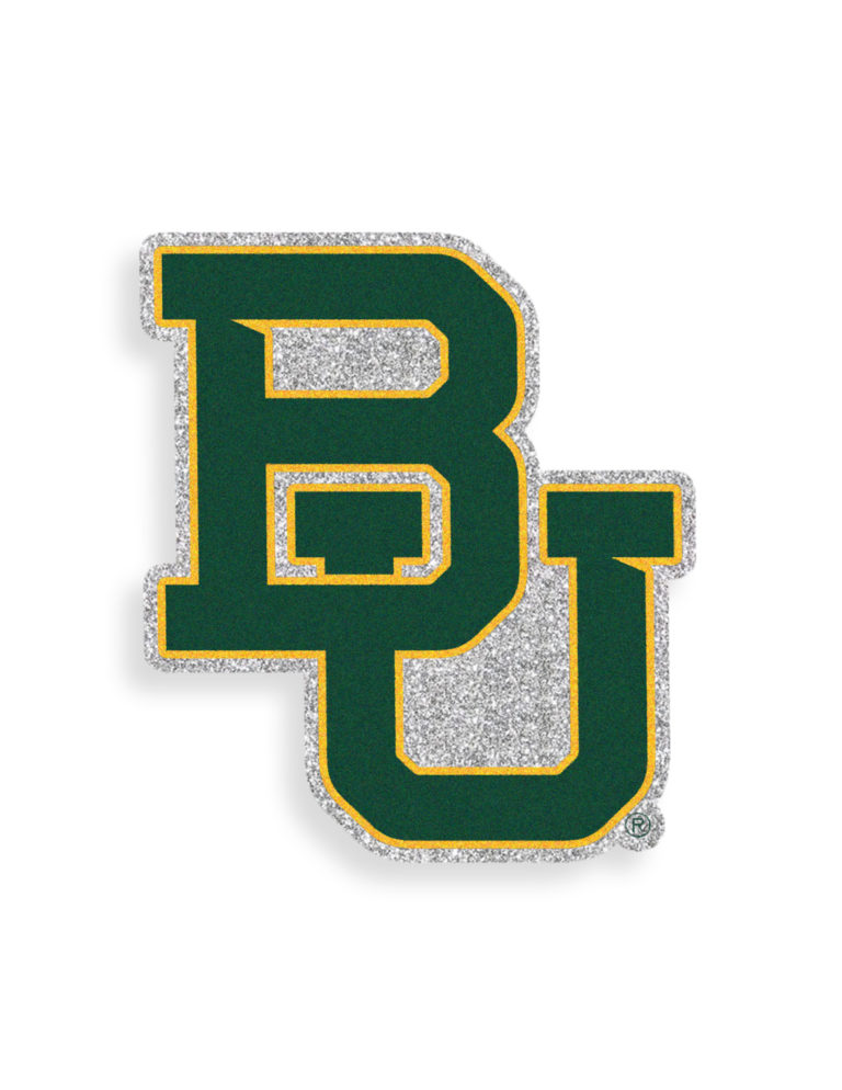 BU Interlocking BU Glitter Decal - Barefoot Campus Outfitter