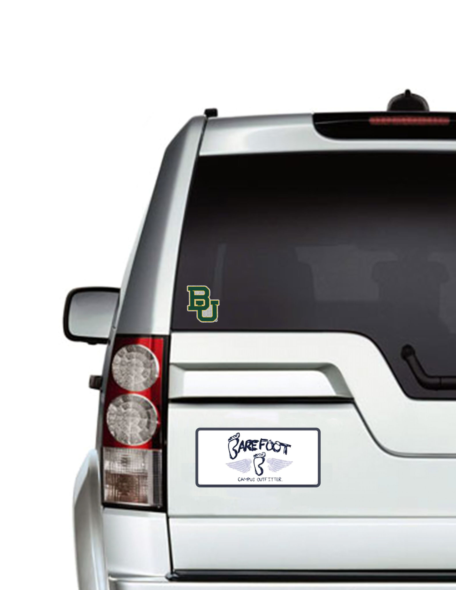 BU Interlocking BU Glitter Decal - Barefoot Campus Outfitter