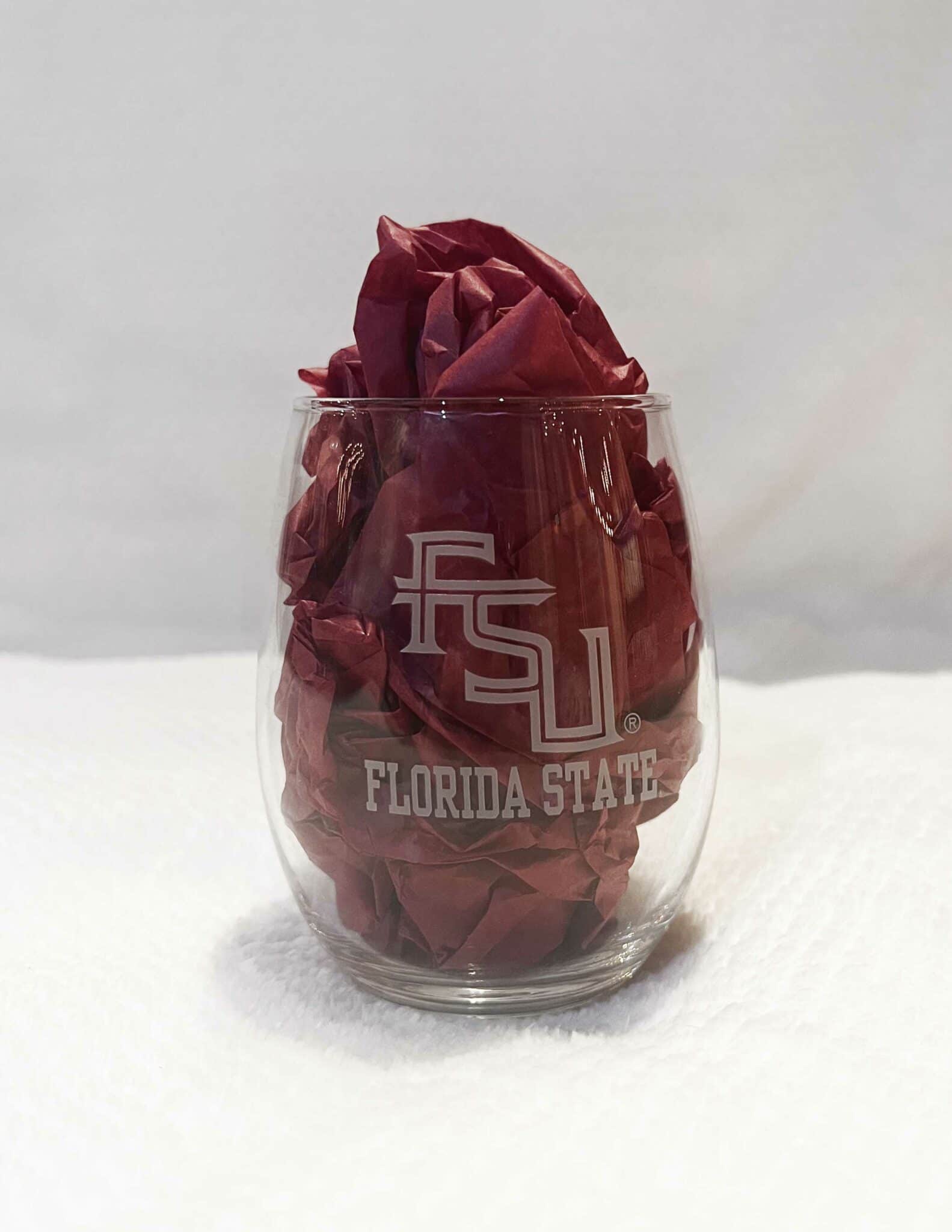FSU Clean Satin Frost Stemless Glass - Barefoot Campus Outfitter