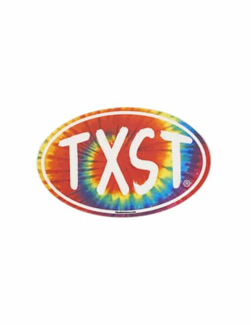 TXST Tie Dye Oval Sticker - Barefoot Campus Outfitter