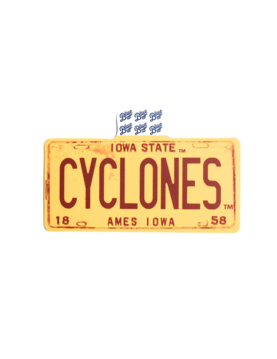 ISU State License Plate Sticker - Barefoot Campus Outfitter