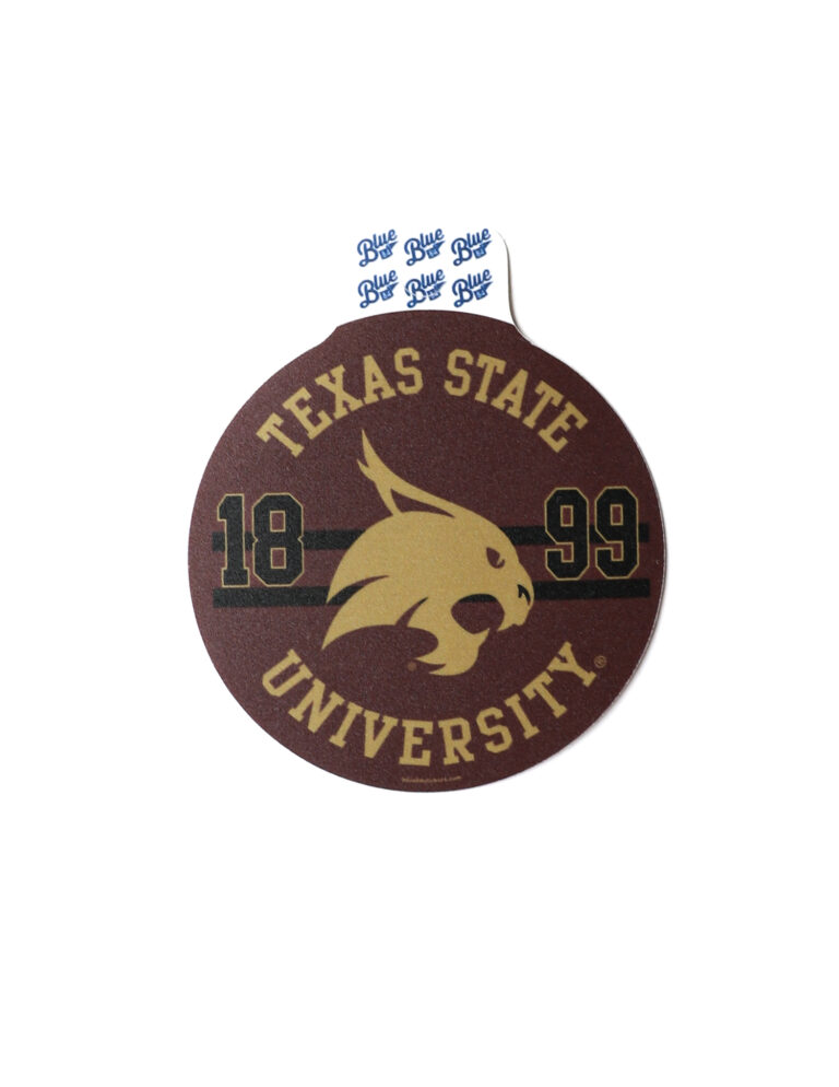 TXST Flag Mascot Head Decal - Barefoot Campus Outfitter