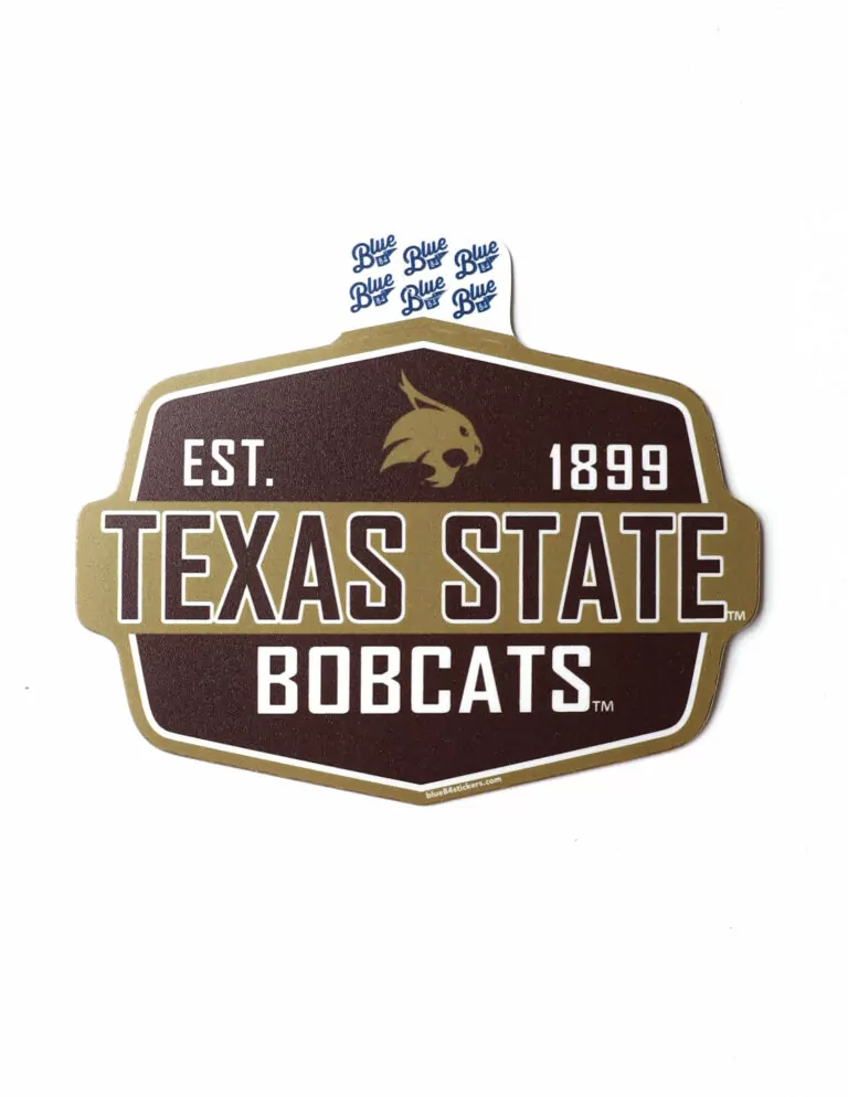 TXST Flag Mascot Head Decal - Barefoot Campus Outfitter