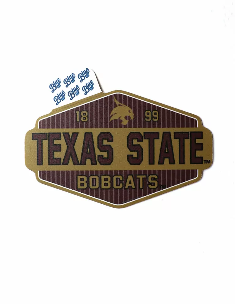 TXST Flag Mascot Head Decal - Barefoot Campus Outfitter