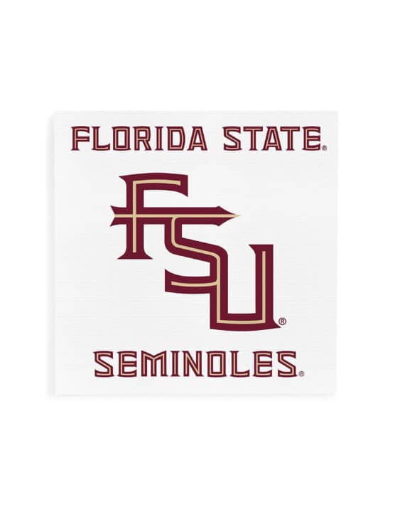 FSU School & Logo Canvas Sign - Barefoot Campus Outfitter