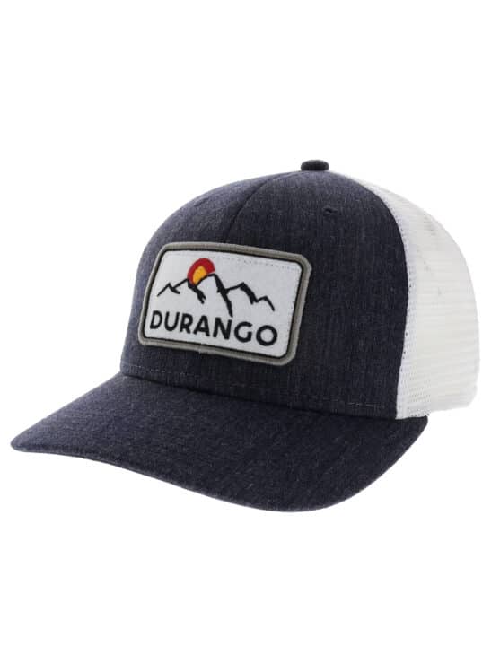 Durango CO Mountain Patch Adjustable Cap - Barefoot Campus Outfitter