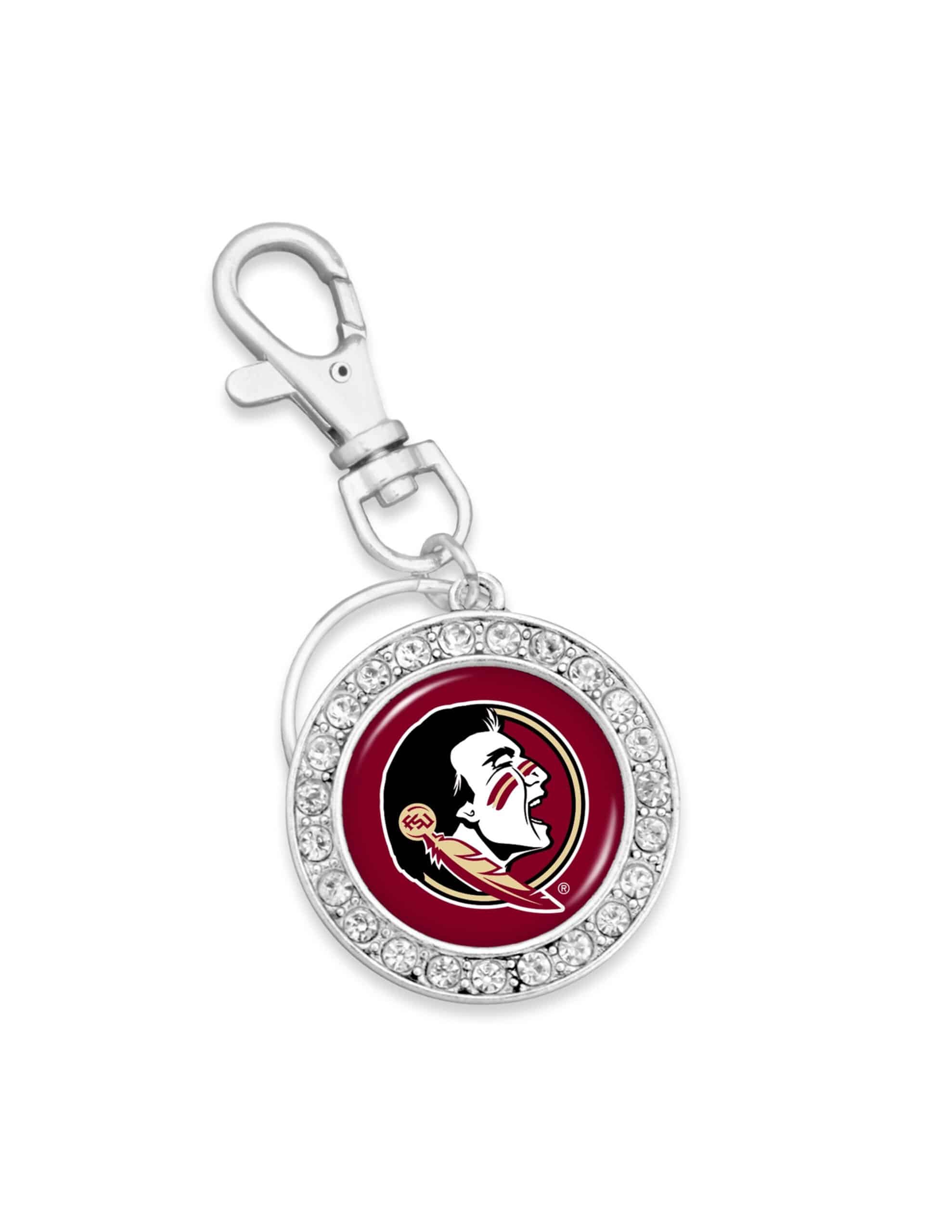 FSU Round Crystal Keychain - Barefoot Campus Outfitter