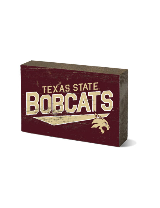 TXST Backstop Small Rectangle Wood Block - Barefoot Campus Outfitter