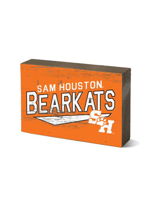 SHSU Backstop Small Rectangle Wood Block - Barefoot Campus Outfitter