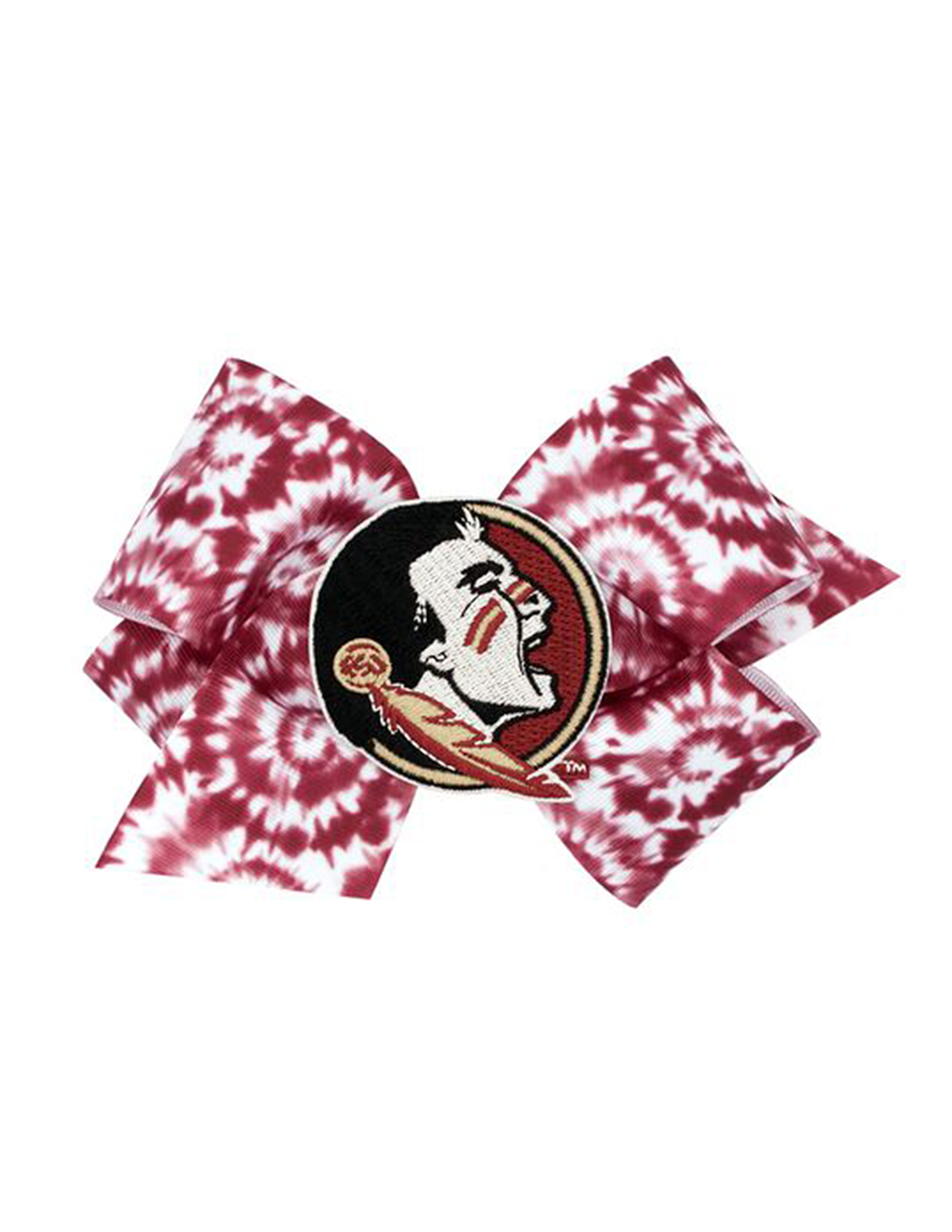FSU King Tie Dye Patch Hair Bow - Barefoot Campus Outfitter