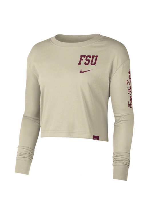 FSU Long Sleeve Cotton Jr Varsity Crew - Barefoot Campus Outfitter