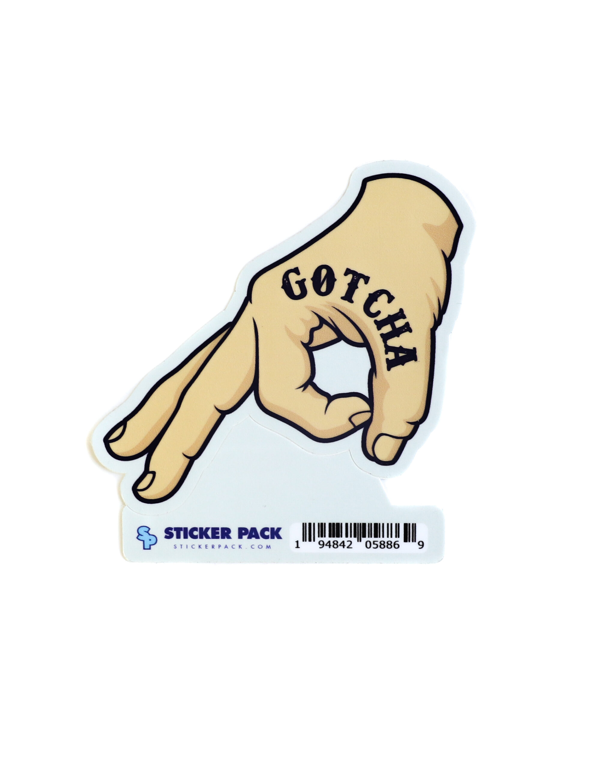 Gotcha Circle Hand Game Sticker - Barefoot Campus Outfitter