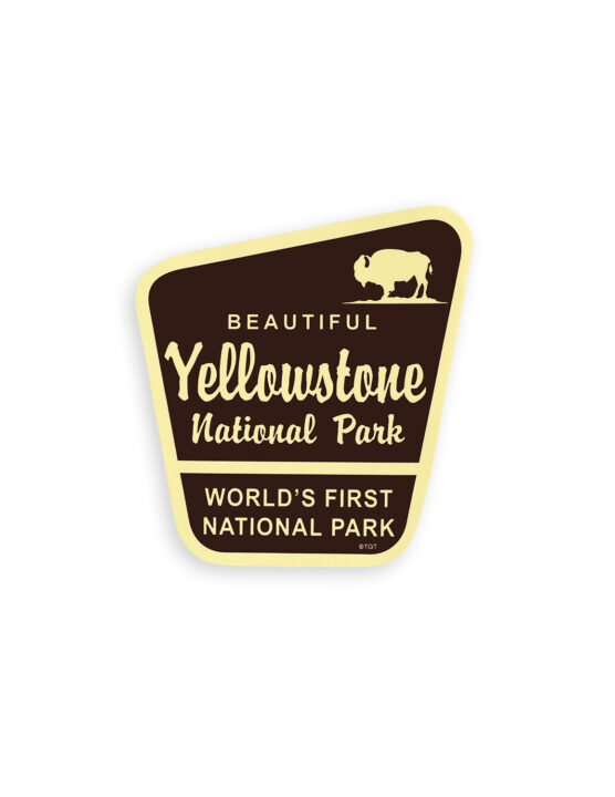 Yellowstone National Park Sign Sticker - Barefoot Campus Outfitter
