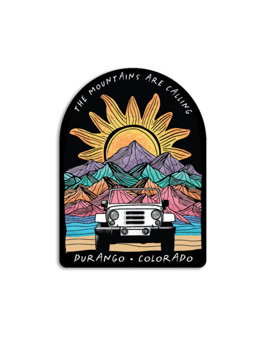 Durango Ananda Mountains Jeep Sticker - Barefoot Campus Outfitter
