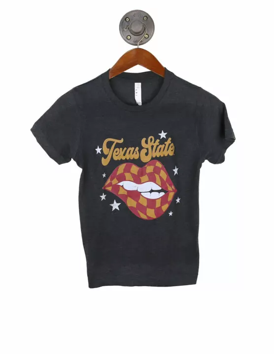 TXST Youth Checkered Lips - Barefoot Campus Outfitter TXST Youth Checkered Lips - Barefoot Campus Outfitter