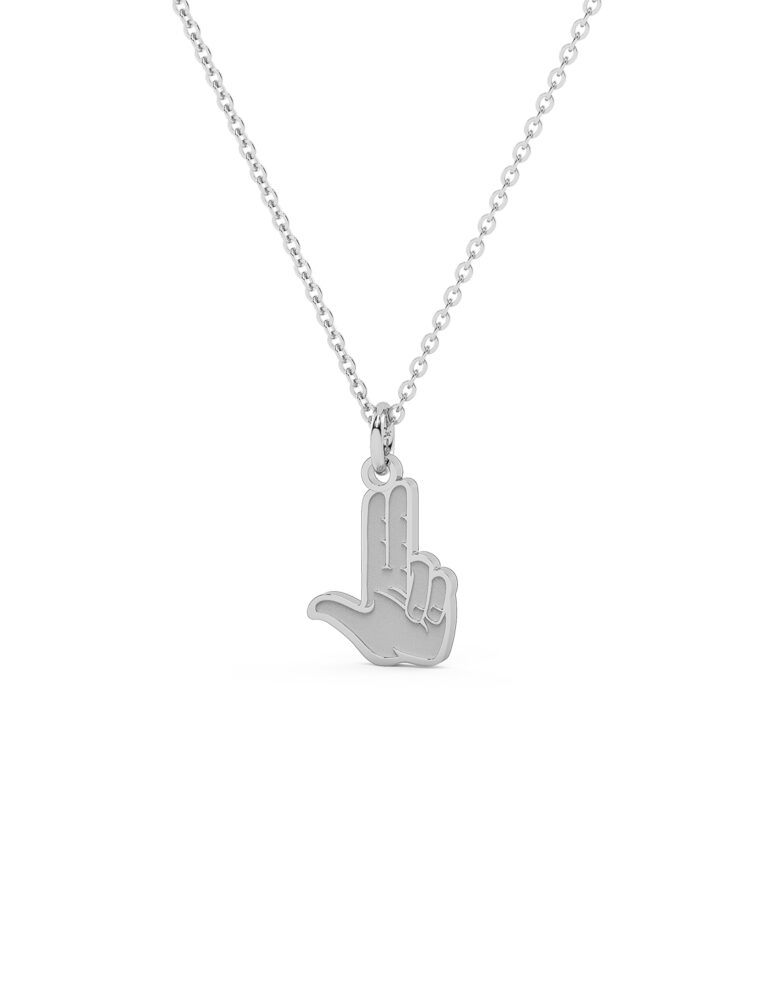 Stainless Steel Texas State Hand Sign Pendant - Barefoot Campus Outfitter