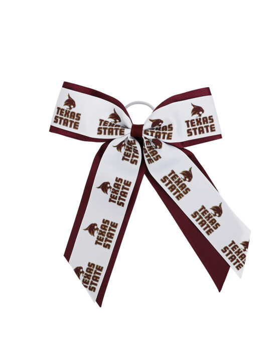 TXST Large Cheer Pony Bow - Barefoot Campus Outfitter