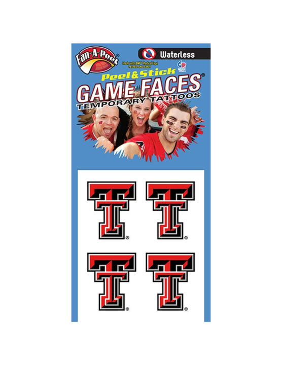 TTU Peel & Stick Face Tattoos - Barefoot Campus Outfitter