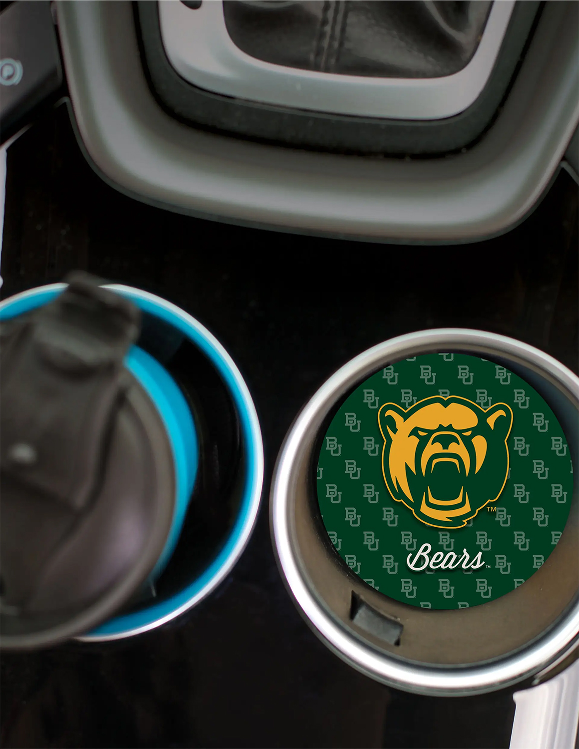 BU Color Logo Car Coaster - Barefoot Campus Outfitter