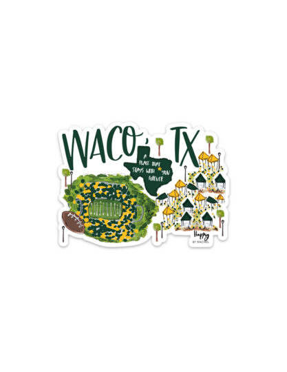 Waco, Texas Sticker - Barefoot Campus Outfitter