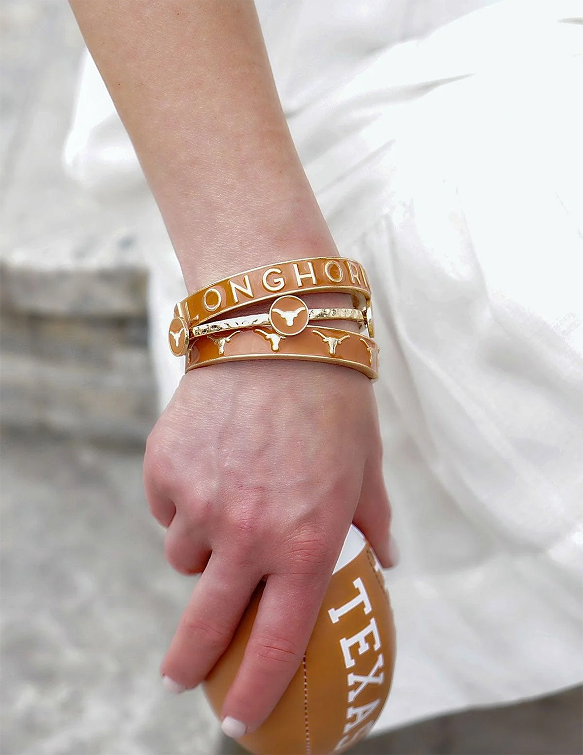 UT Enamel Hinge Bangle - Barefoot Campus Outfitter