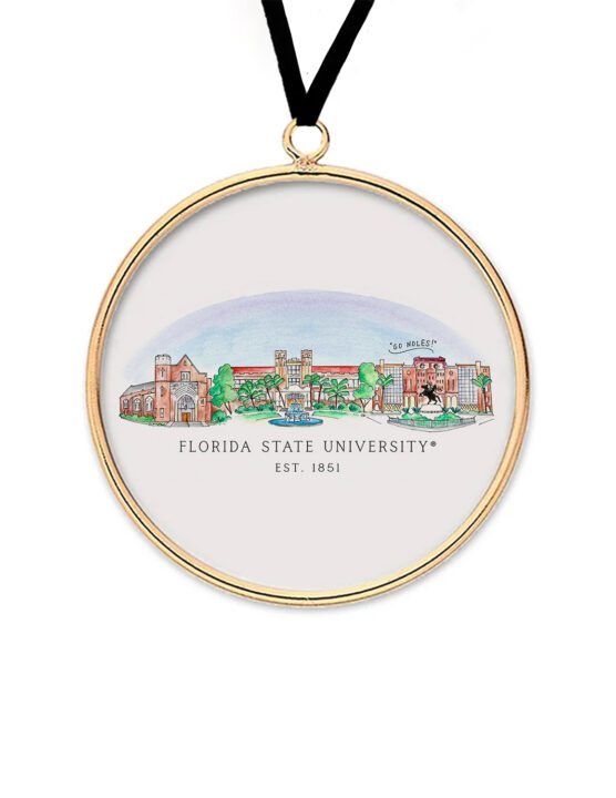 FSU Skyline Glass Ornament - Barefoot Campus Outfitter