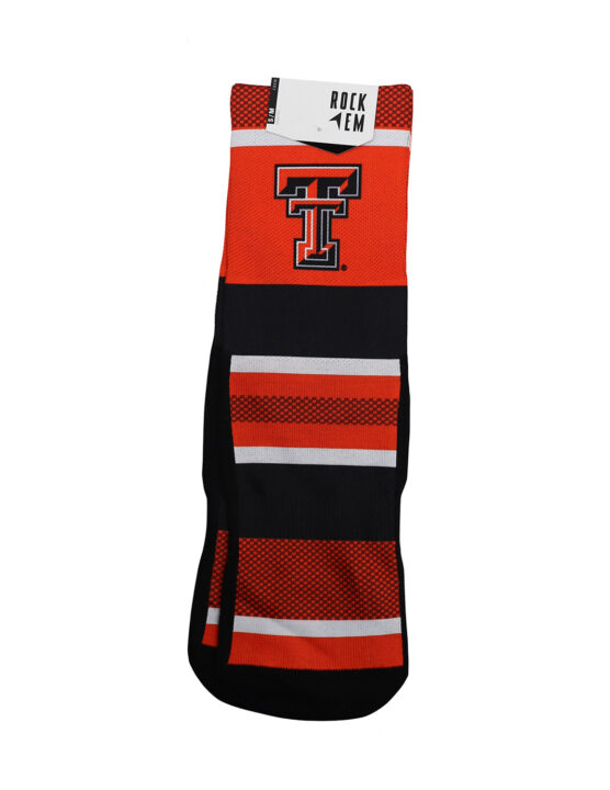 TTU Tech Stripe Socks - Barefoot Campus Outfitter