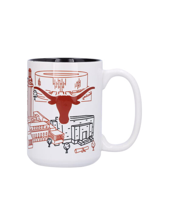UT Texas Longhorns 15oz. Campus Line Art Mug - Barefoot Campus Outfitter