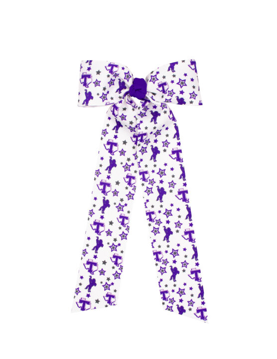 TSU Stream Tail Tie Hair Bow - Barefoot Campus Outfitter