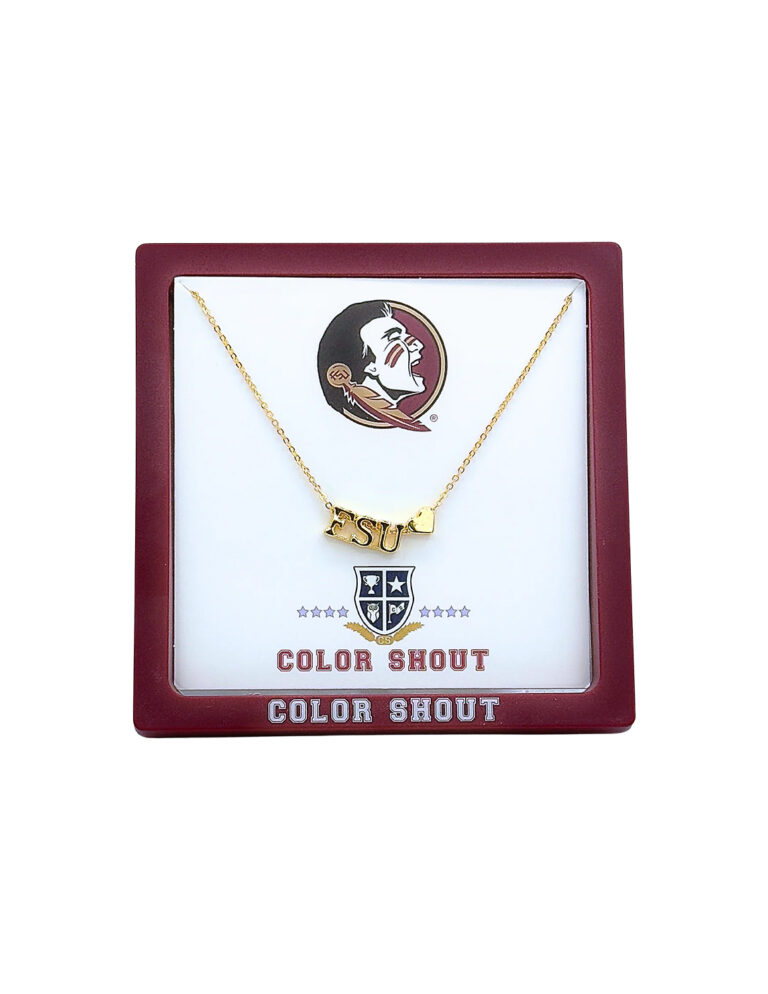 FSU College Heart Necklace - Barefoot Campus Outfitter